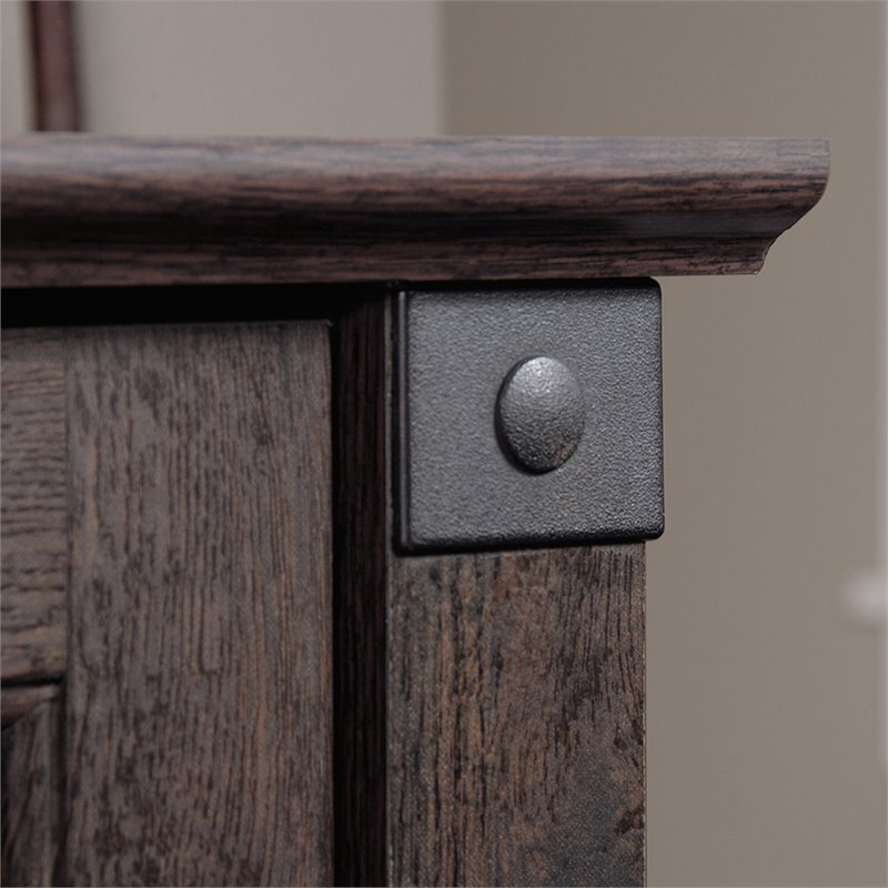 Sauder Carson Forge Engineered Wood Computer Desk in Coffee Oak | Cymax ...