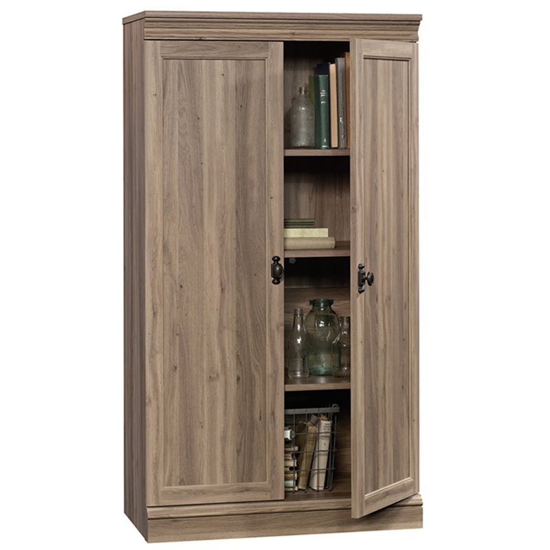 Sauder Barrister Lane Storage Cabinet in Salt Oak - 422789
