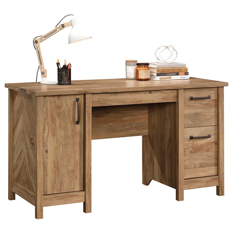Sauder Cannery Bridge Engineered Wood Computer Desk in Sindoori Mango
