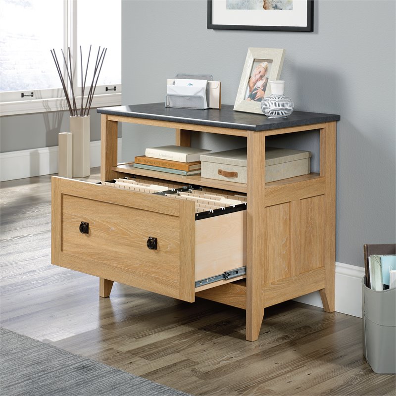 Sauder August Hill 1-Drawer Wood Lateral File Cabinet in Dover Oak - 426133