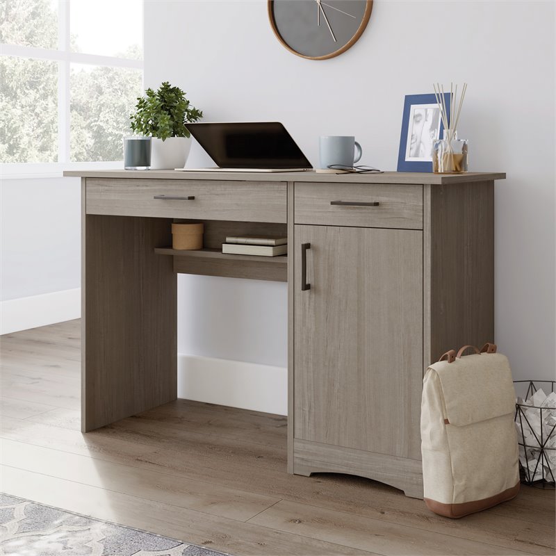 Sauder Beginnings Engineered Wood Computer Desk in Silver Sycamore - 428235