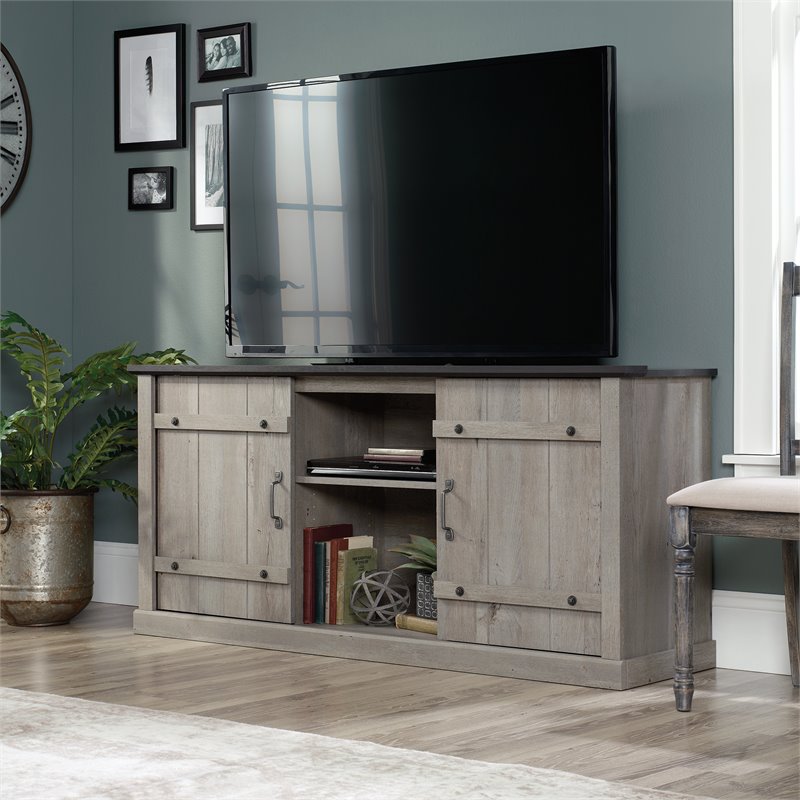 Sauder Engineered Wood TV Stand For TVs Up To 70" in Mystic Oak ...