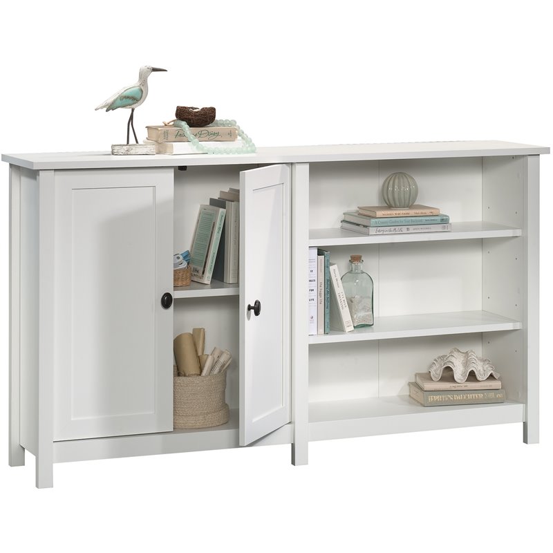 Sauder County Line Engineered Wood TV Console for TVs Up to 43 in Soft White BushFurnitureCollection