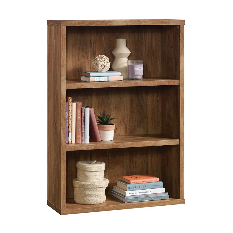 Sauder Engineered Wood 3-Shelf Bookcase in Sindoori Mango | Cymax Business