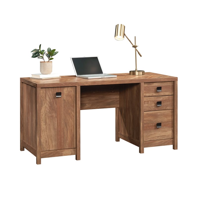 Sauder Cannery Bridge Engineered Wood Computer Desk in Sindoori Mango ...