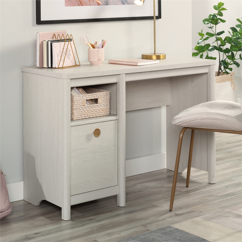 Sauder Dover Edge Transitional Engineered Wood Desk in Glacier Oak ...