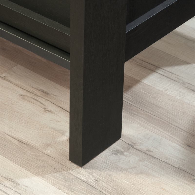 Sauder Trestle Engineered Wood Night Stand in Raven Oak Finish | Cymax ...