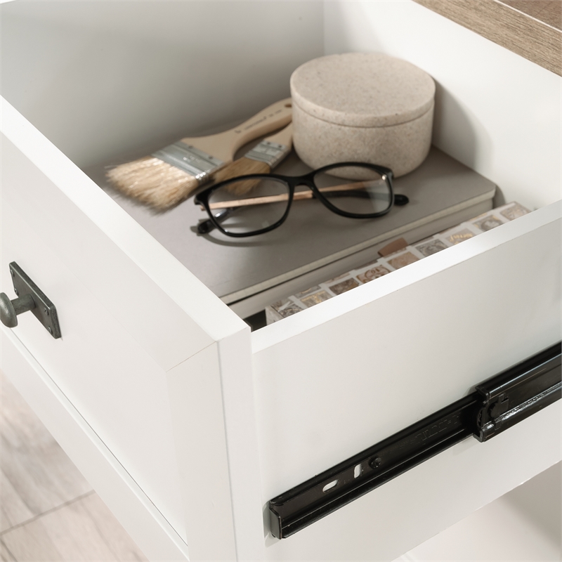 Sauder Cottage Road Engineered Wood Storage Tower in White Finish