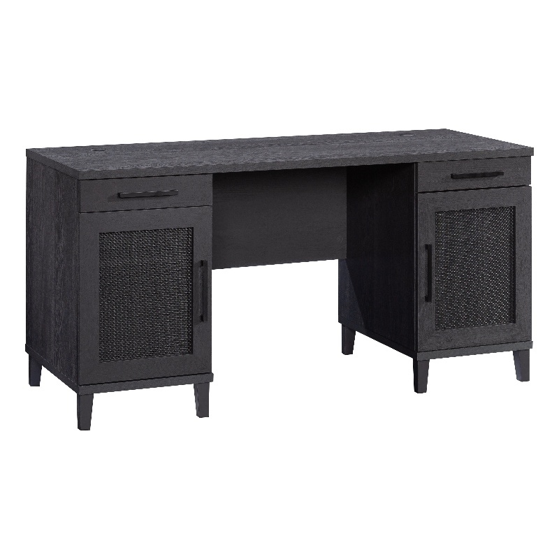 Sauder Tiffin Line Engineered Wood Computer Desk in Raven Oak | Bush ...