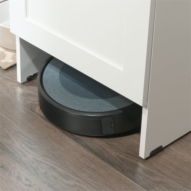 Sauder HomePlus Engineered Wood Robot Vacuuum Storage Cabinet in Soft ...