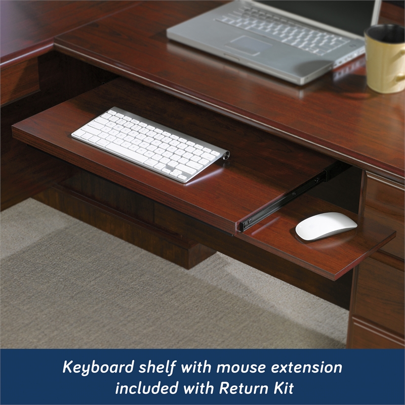 Sauder Heritage Hill Engineered Wood L-Desk with Hutch in Classic ...