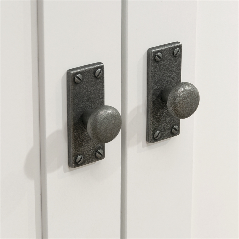 Sauder Cottage Road Engineered Wood Library with Hutch in White Finish