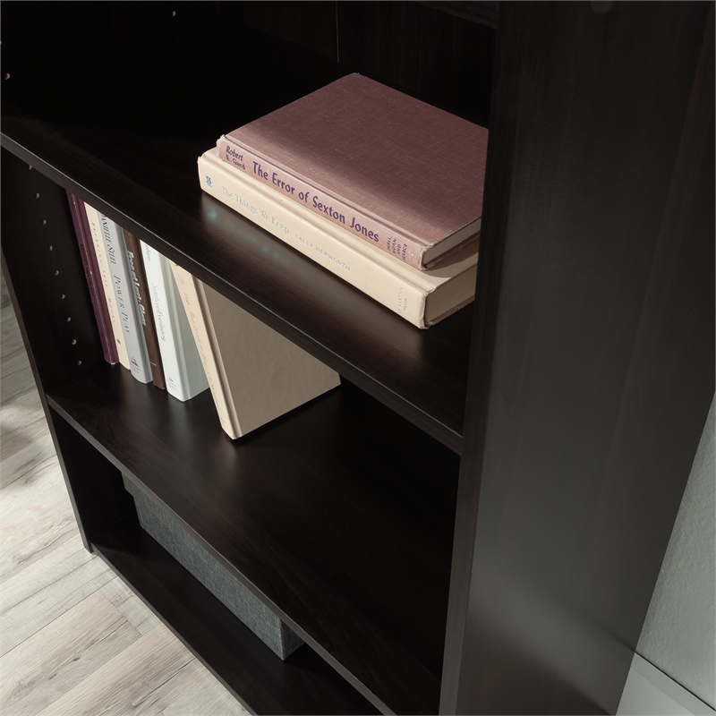 Sauder Beginnings Engineered Wood 3-Shelf Bookcase in Cinnamon Cherry ...