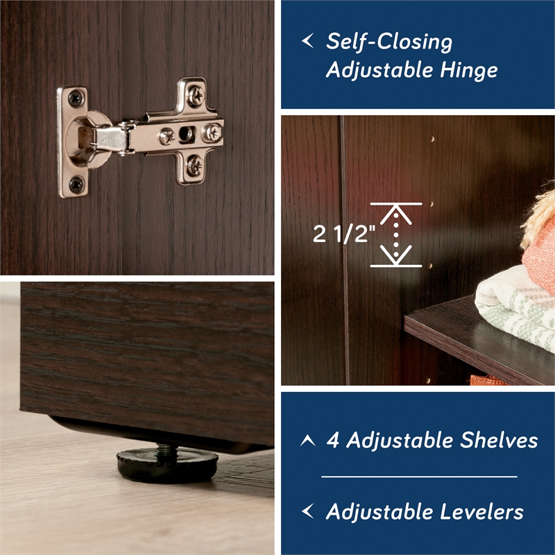 Sauder Homeplus Engineered Wood Storage Cabinet in Dakota Oak | Cymax ...