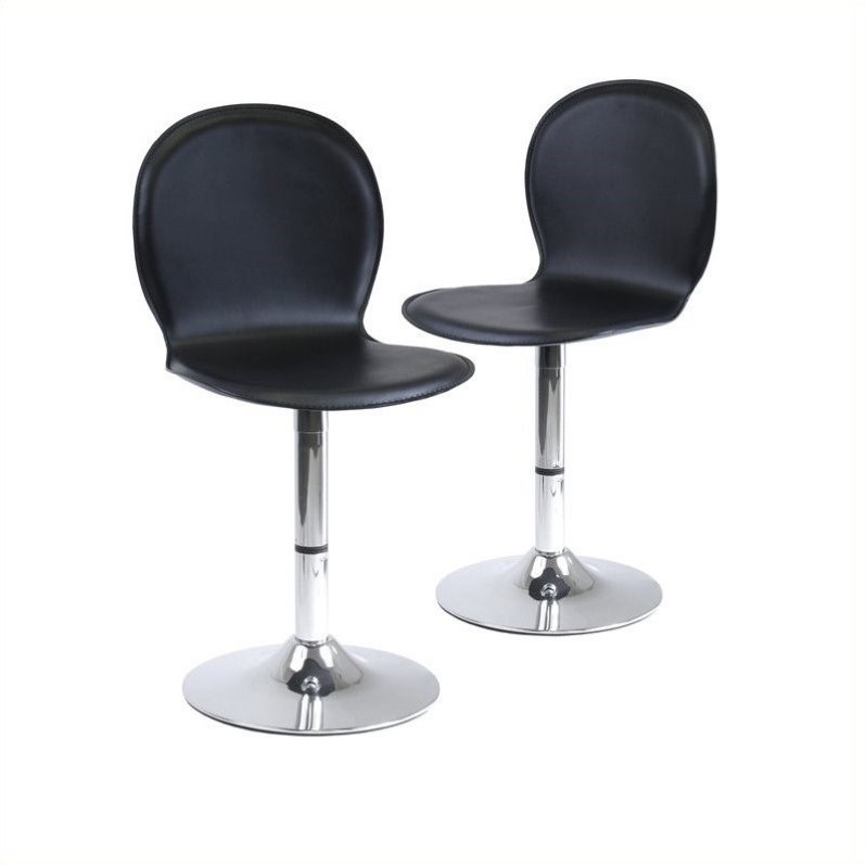 20" Swivel Stools in Black (Set of 2) - 93220