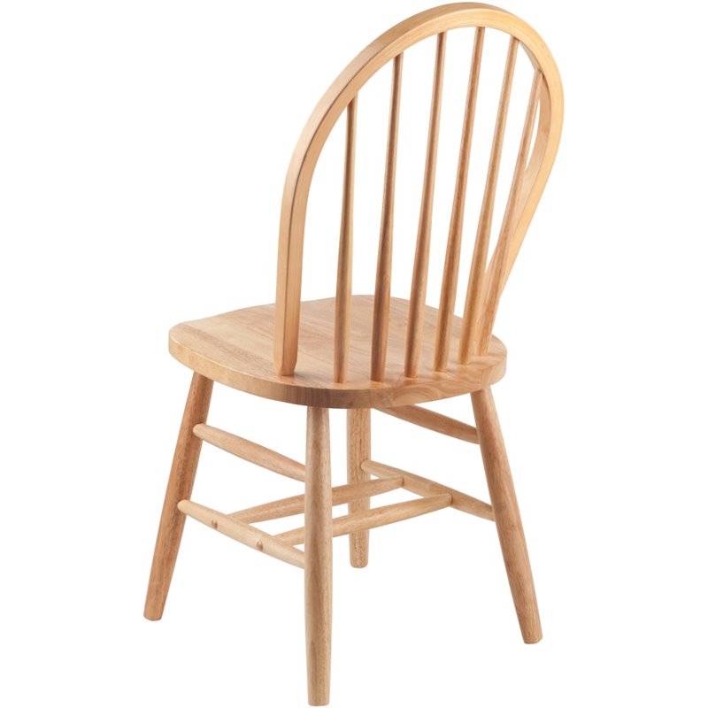 Winsome Windsor Solid Wood Spindle Back Dining Side Chair In Natural