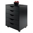 Winsome Halifax Cabinet for Closet/Office with 5 Drawers in Black ...