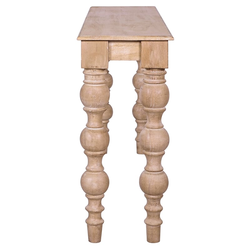 Casartis Living James Farmhouse Solid Mango Wood Console Table in ...