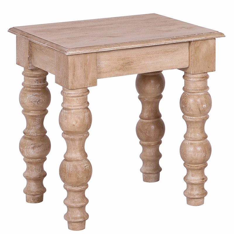 Casartis Living End Table Coffee Accent Table Rectangle in Wood - Natural
