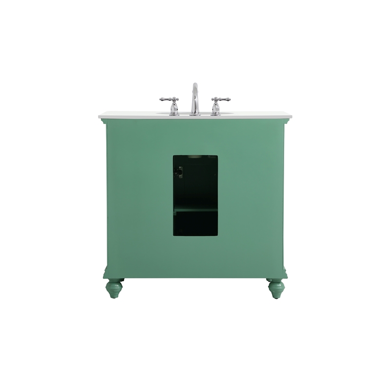 Elegant Kitchen and Bath Otto 36" Single Solid Wood Bathroom Vanity in ...