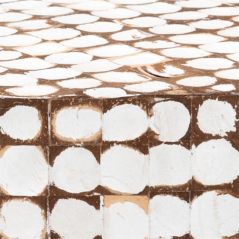 bali & pari Kaloni Bohemian Ivory Coconut Shell and Acacia Wood Coffee ...