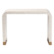 bali & pari Carlyn Beige and White Mother of Pearl Capiz Shell Console ...