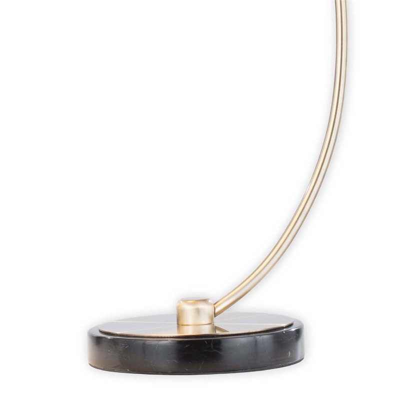 Luna Bella Table Lamp 28 Brass White Gold Leaf Shade Marble | Cymax ...