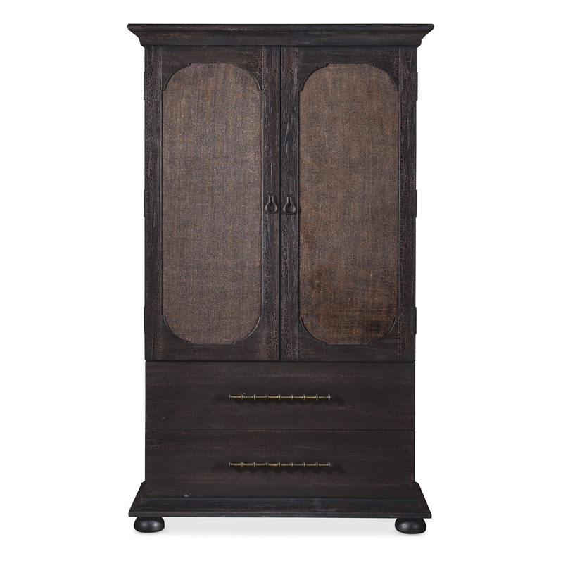 Hooker Furniture Big Sky Veneers Wood Small Wardrobe in Black Finish ...