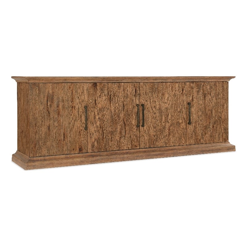Hooker Furniture Big Sky Veneers and Solid Wood Media Console in Brown ...