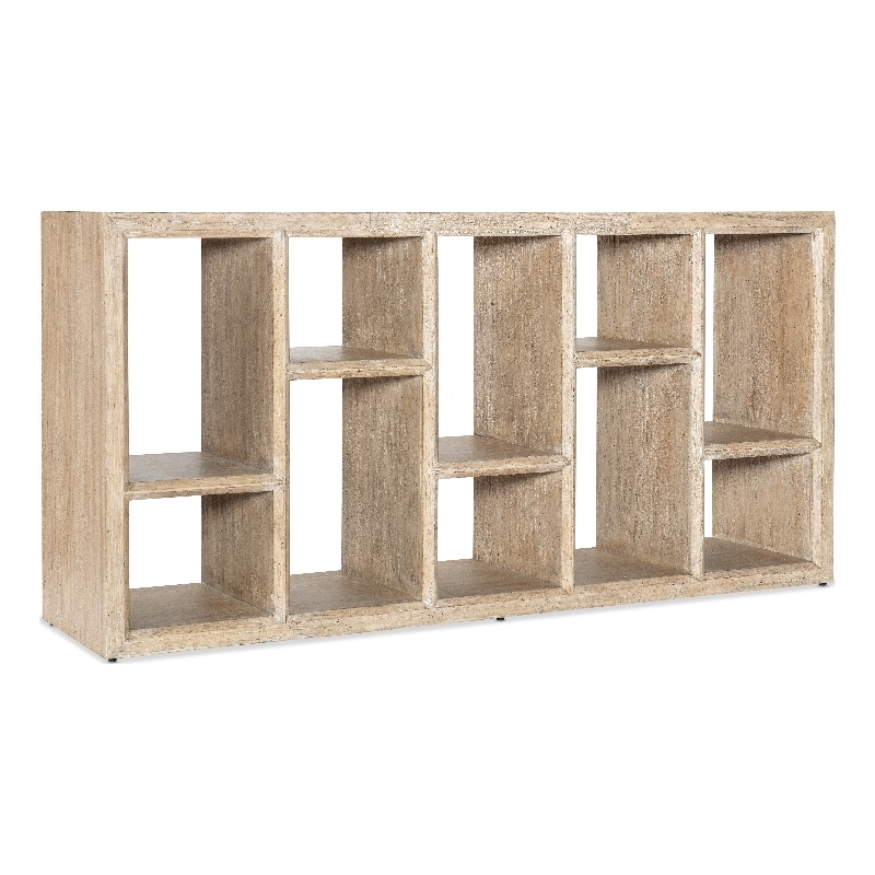 Commerce & Market Wood Open Shelf Console in Natural Finish by Hooker ...