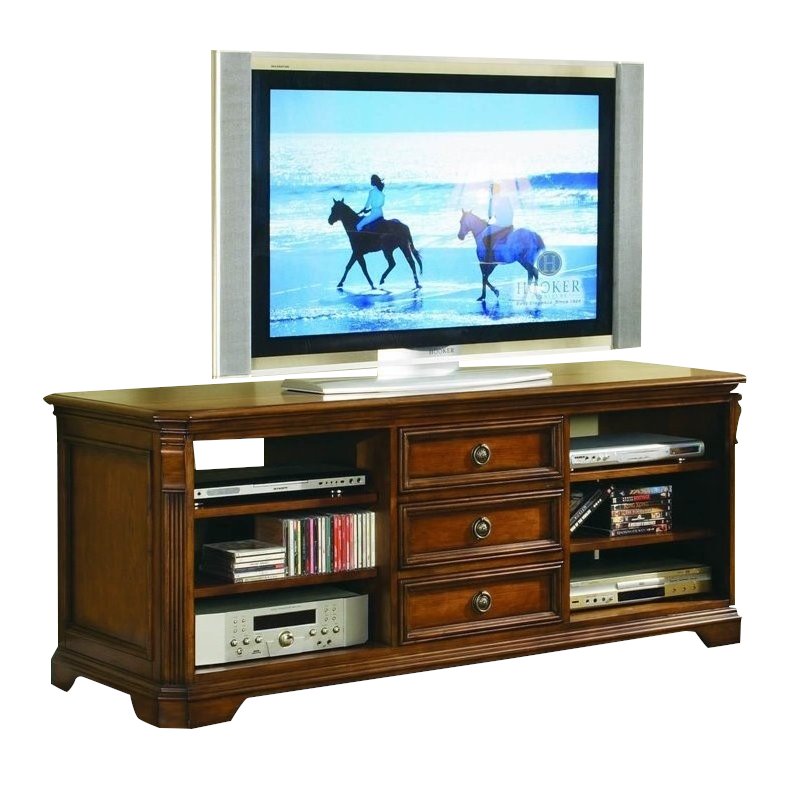 Hooker Furniture Brookhaven 64" Entertainment Console in Clear Cherry ...