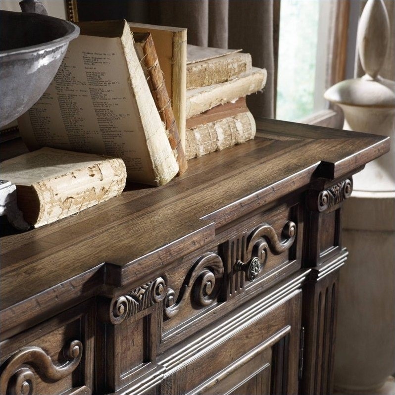Hooker Furniture Rhapsody 72 3 Door Credenza In Rustic Walnut 5070