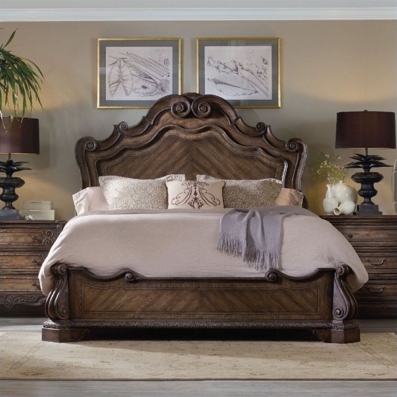 Hooker Furniture Rhapsody Panel Bed In Rustic Walnut 5070 902xx