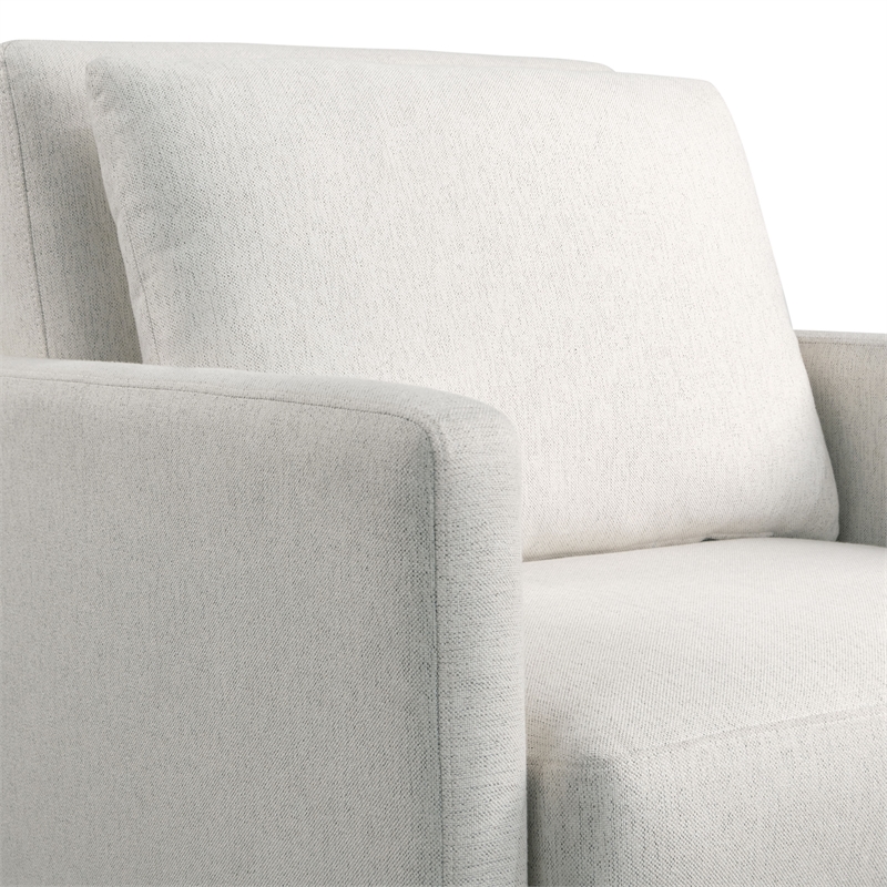 Serta Bakersfield Twin Convertible Chair in Cream Woven Fabric ...