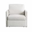 Serta Bakersfield Twin Convertible Chair in Cream Woven Fabric Upholstery