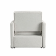 Serta Bakersfield Twin Convertible Chair in Cream Woven Fabric ...