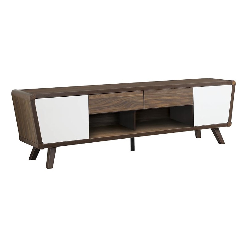 Coaster Alvin 2-Drawer Wood TV Console for TVs up to 72" Brown and ...