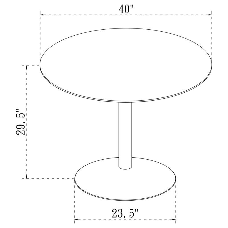 Coaster Lowry Round Pedestal Contemporary Wood Dining Table in White ...