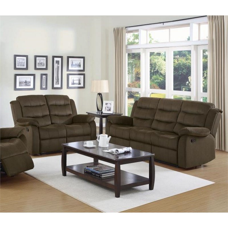 Coaster 3 Piece Brown Sofa Bed Set Baci Living Room