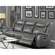 Coaster Conrad 3-Piece Upholstered Faux Leather Motion Sofa Set in Gray