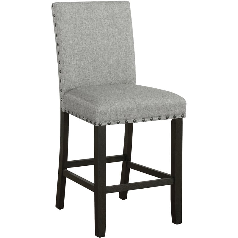 Counter Height (24 -27) Gray Chrome Bar Stools