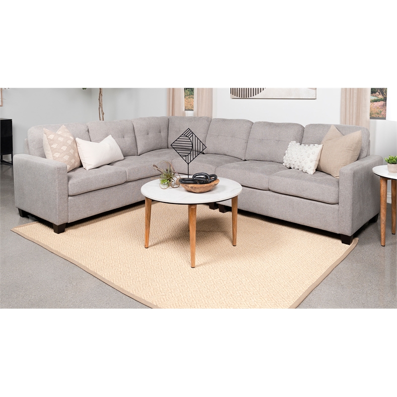 Coaster Georgina 4-Piece Fabric Upholstered Modular Sectional Sofa in ...