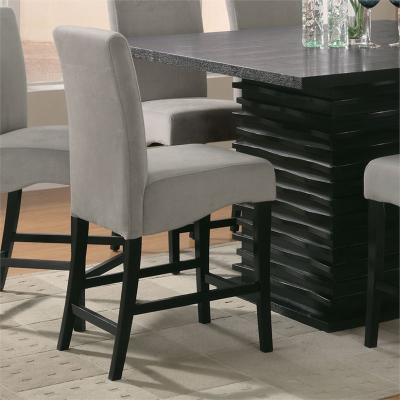 Coaster Stanton 25" Counter Stool in Gray and Black | Cymax Business