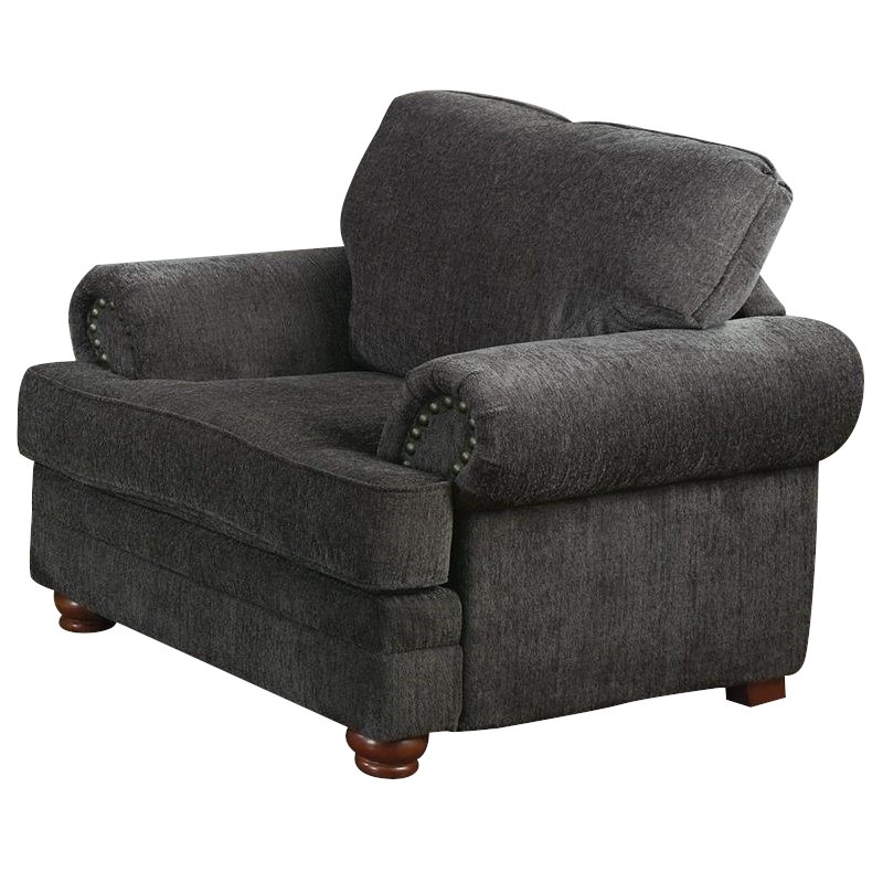 Coaster Colton Traditional Upholstered Club Chair in Gray - 504403
