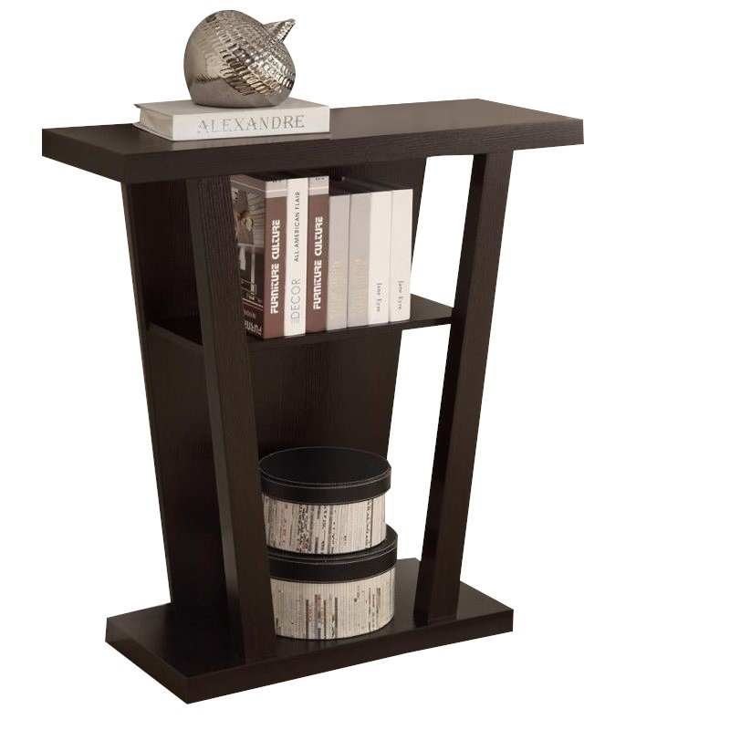 Coaster Modern Wood Storage Console Table with 2-Shelf in Cappuccino ...
