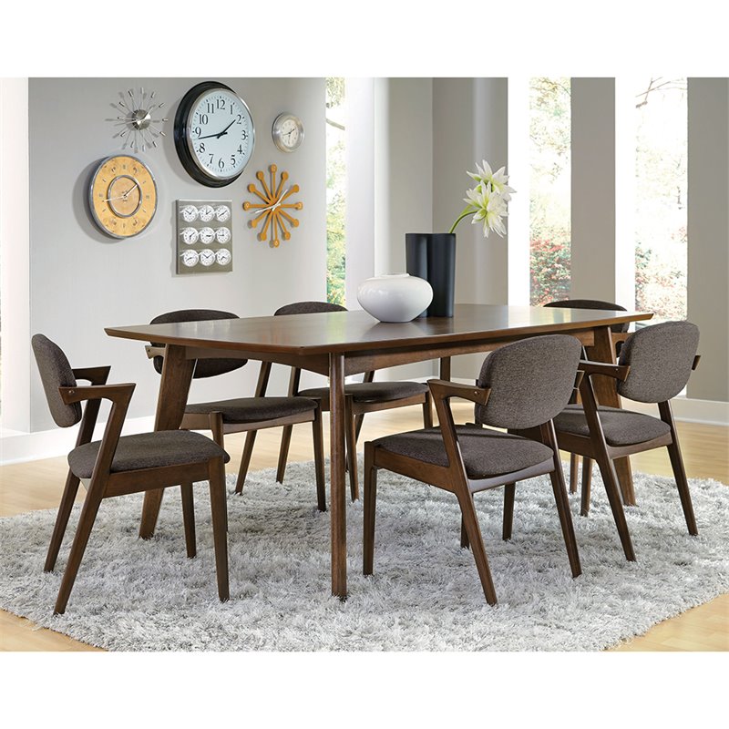 Malone Rectangular 78-inch Wood Dining Table Dark Walnut