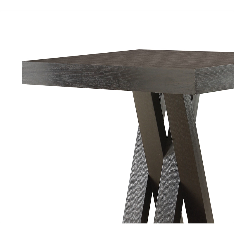 Coaster Modern Wood Square Criss Cross Base Pub Table in Cappuccino ...