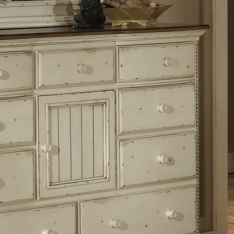 Hillsdale Wilshire 9 Drawer Mule Chest in Antique White Finish - 1172-787