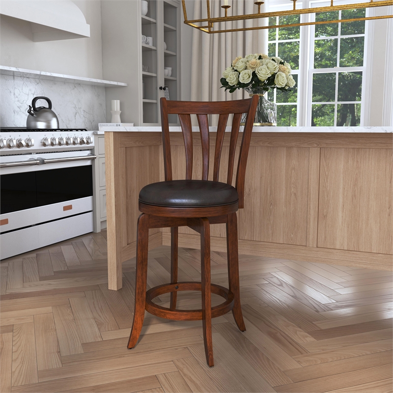 Hillsdale Savana 25 Wood Contemporary Counter Stool in Cherry Cymax Business