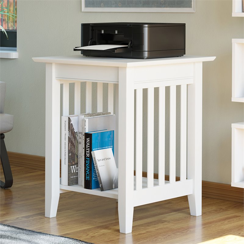 Atlantic Furniture Mission Printer Stand in White | Cymax Business Atlantic Furniture Mission Printer Stand in White | Cymax Business
